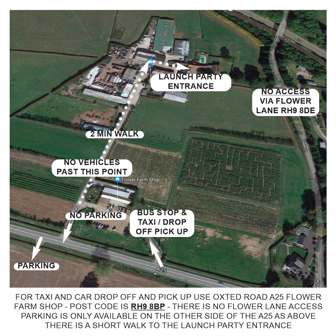 Launch Party Map 1 – Godstoneberry Festival 2022 – Flower Farm